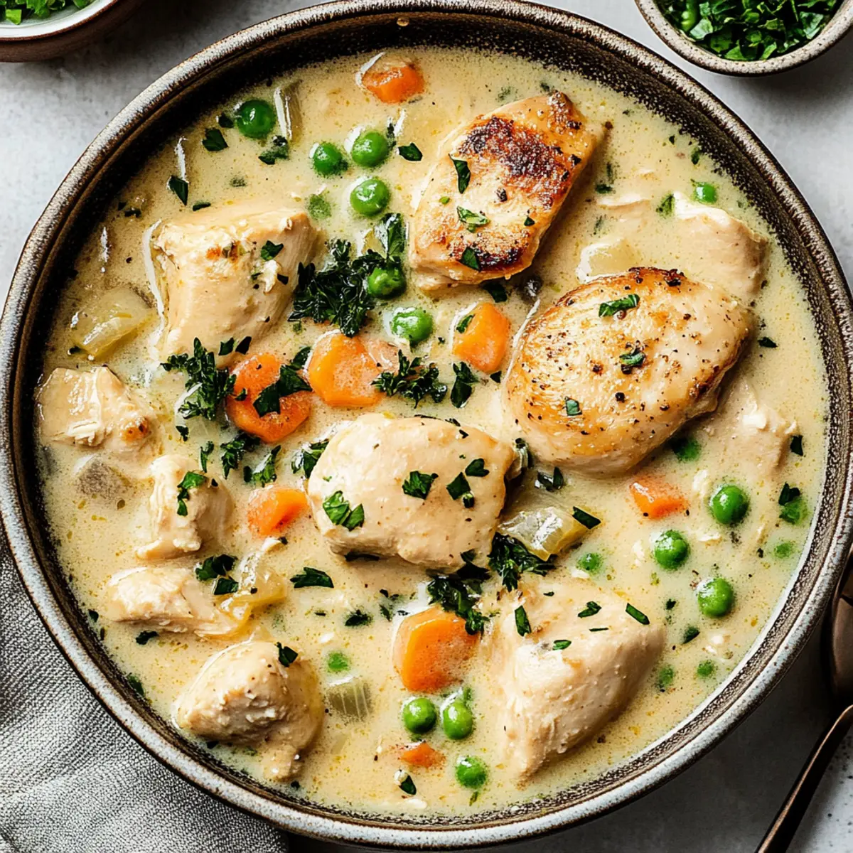 Irresistibly Comforting Creamy Garlic Chicken Stew Recipe - Sally Savors