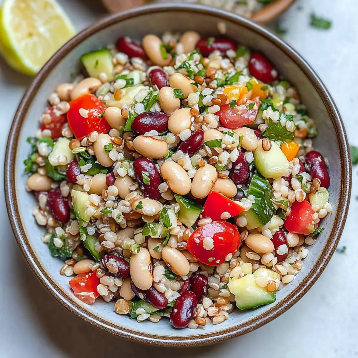 Superfood Mixed Grain Butterbean Salad with Tahini Bliss - Sally Savors